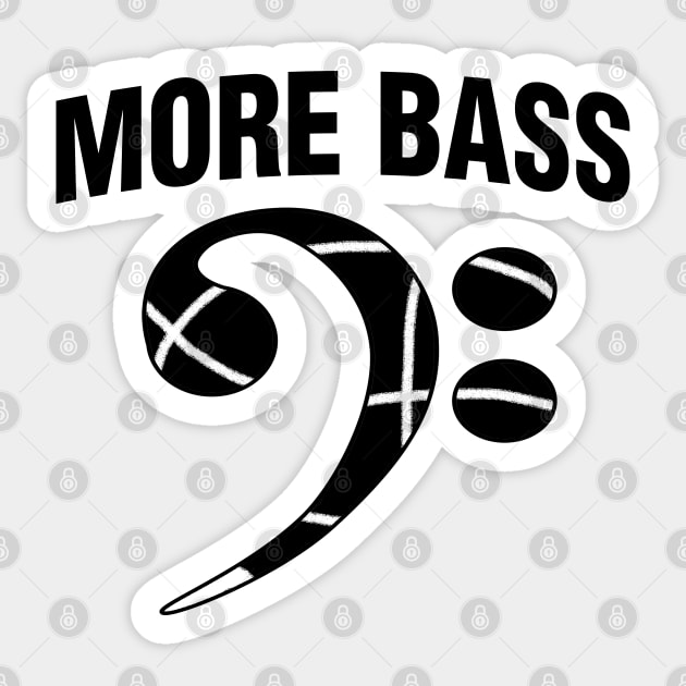More Bass Clef Bass Clef Sticker Teepublic